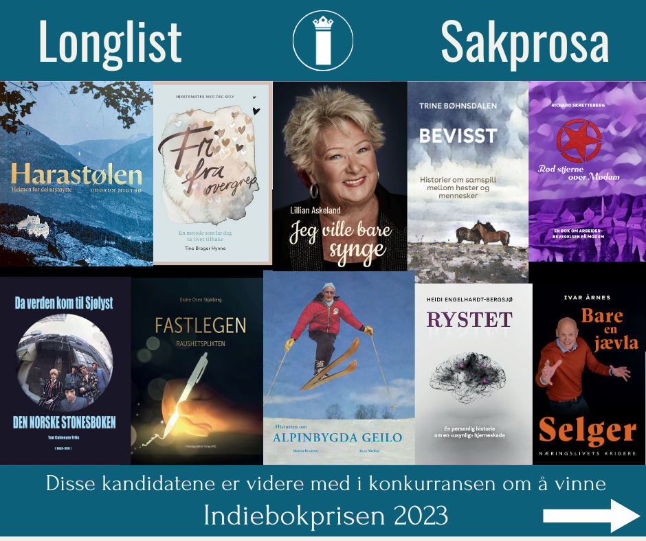 Longlist Sakprosa - kandidater til Årets indiebok 2023 · BoldBooks